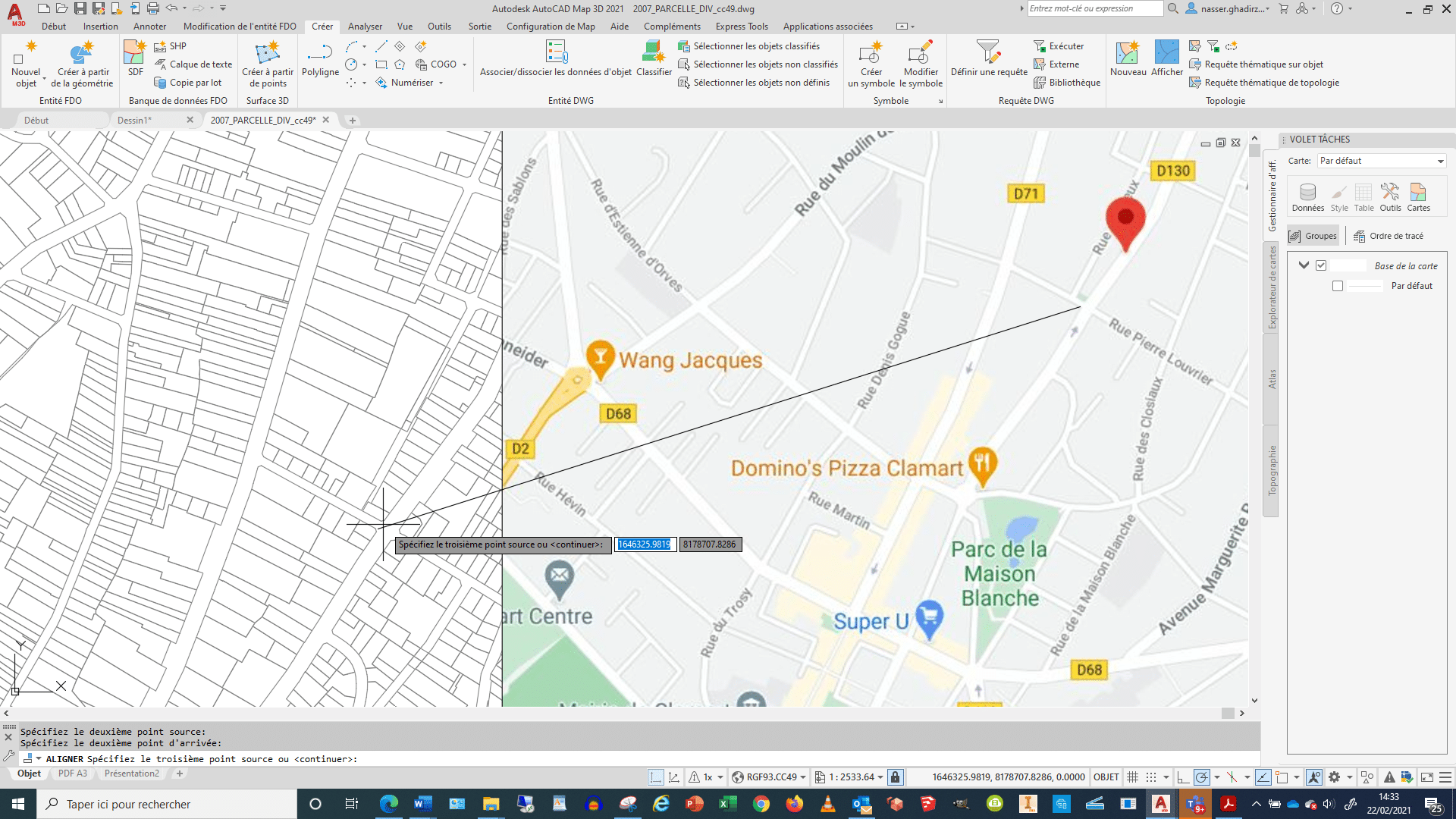 Comment géoréférencer une image raster sous AutoCAD Raster Design ...