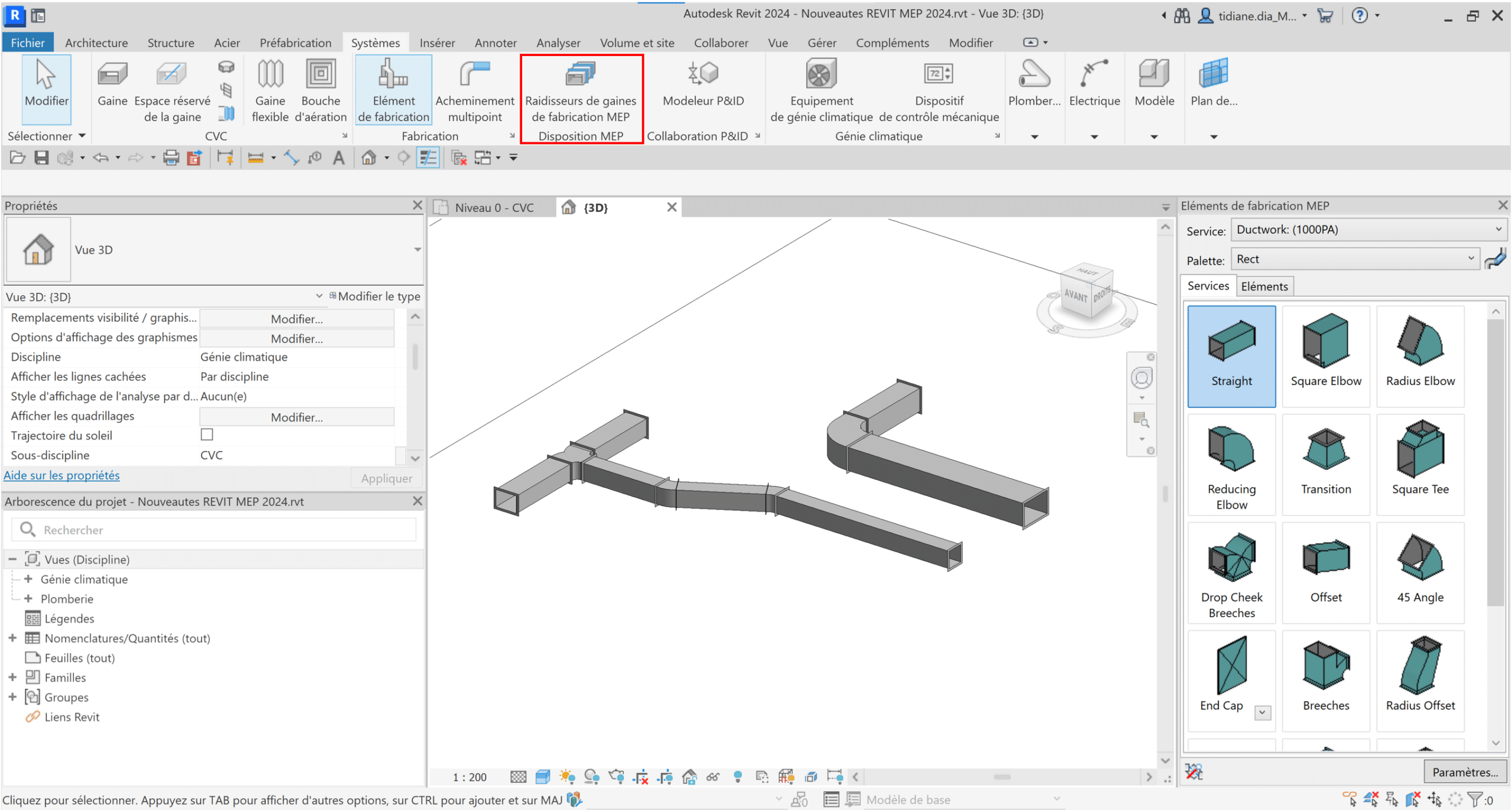 Revit 2024 Raidisseurs de gaines de fabrication MEP – Man and Machine ...