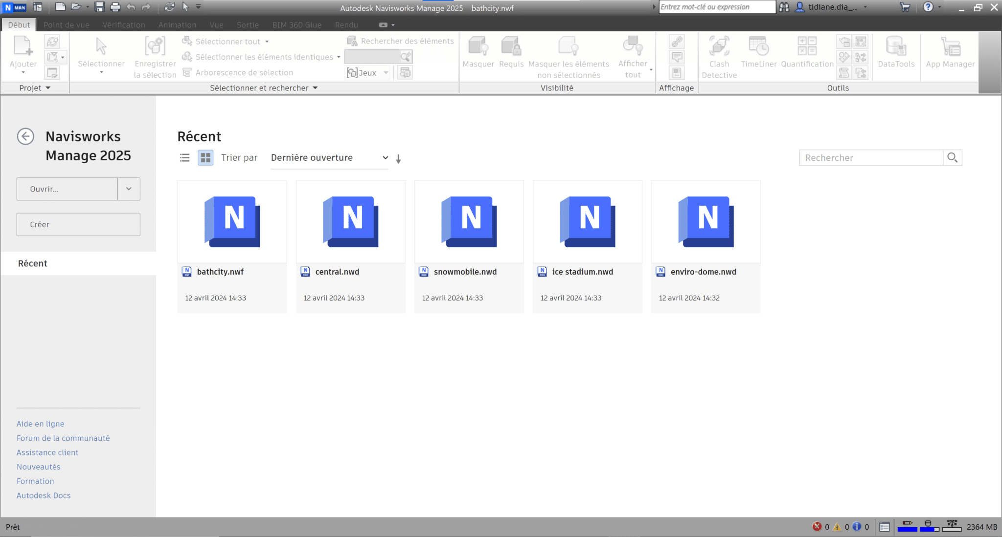 Nouveautés Navisworks Manage 2025