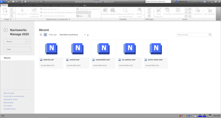 Nouveautés Navisworks Manage 2025